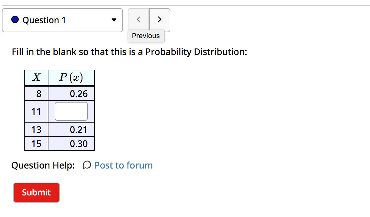 Solved Fill in the blank so that this is a Probability | Chegg.com