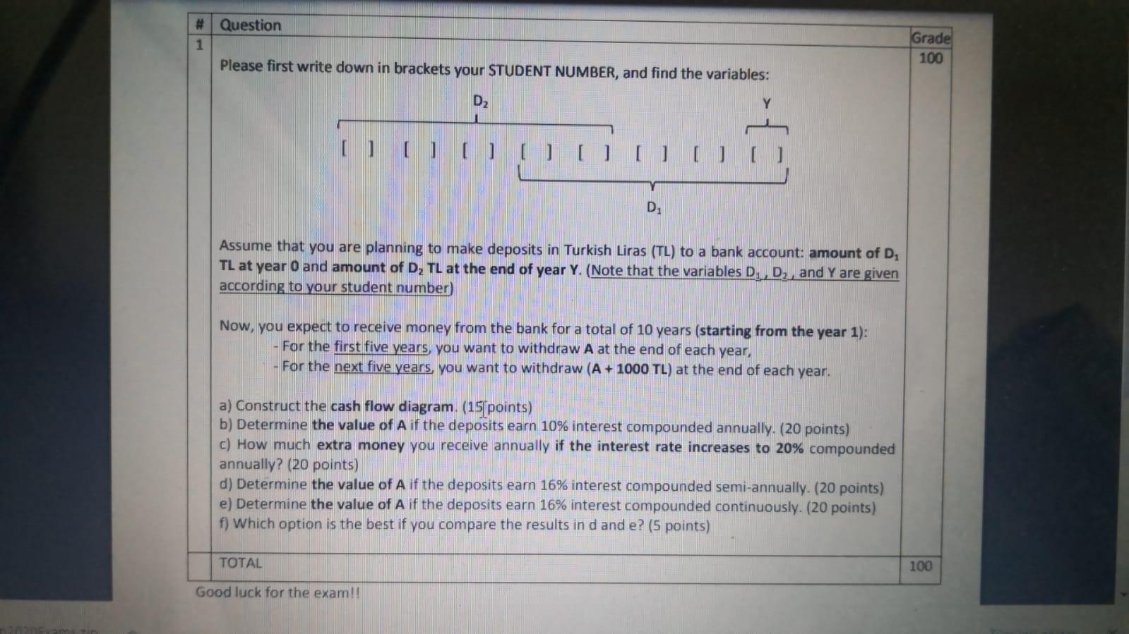 Solved # Question 1 Please first write down in brackets your | Chegg.com