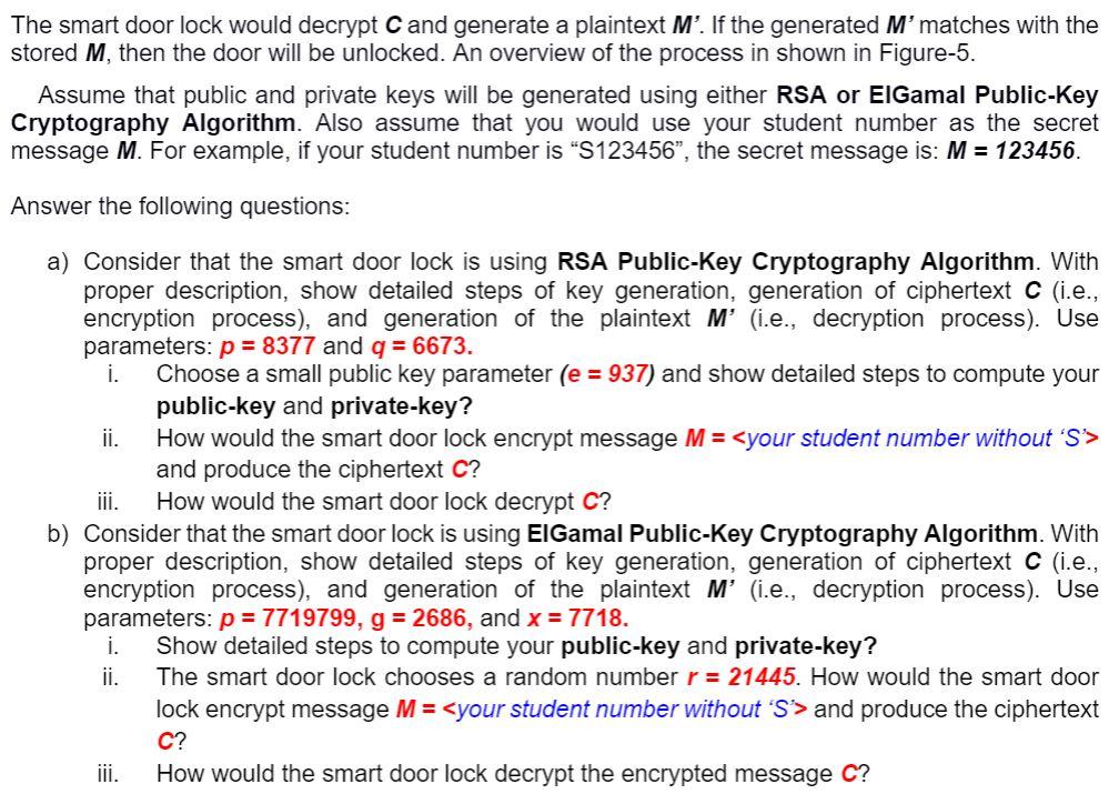 Solved Q5. Application of Public-Key Cryptography (Marks: | Chegg.com