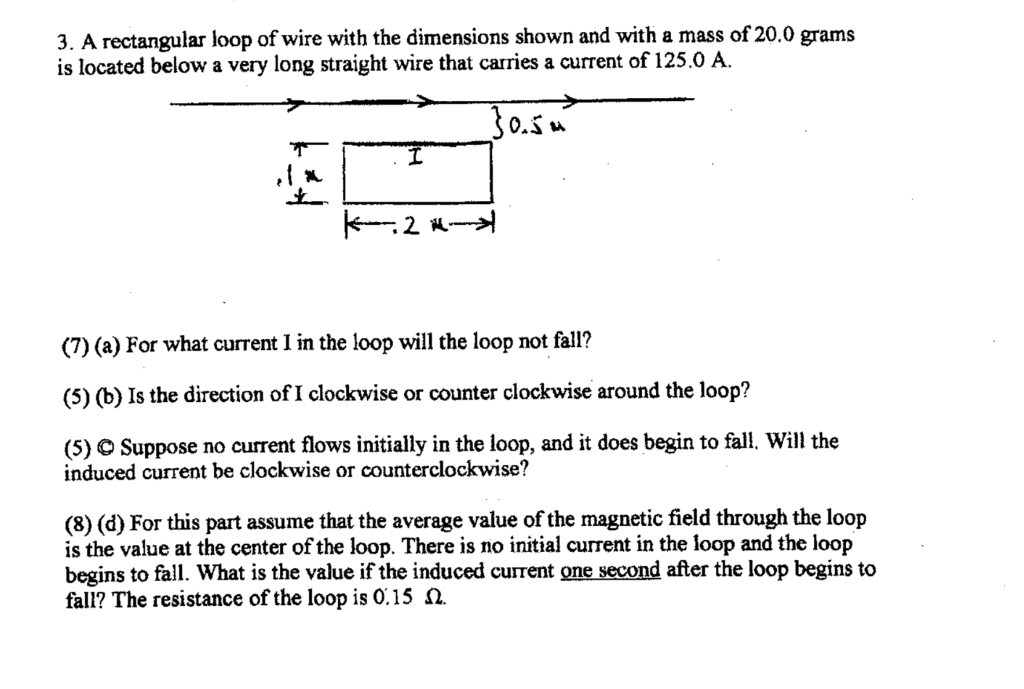 Solved 3. A rectangular loop of wire with the dimensions | Chegg.com