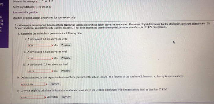 Solved Score on last attempt:匚 0 out of 10 Score in | Chegg.com