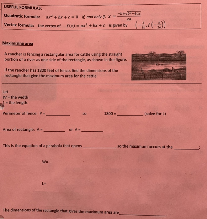 Solved USEFUL FORMULAS Quadratic formula: ax2 + bx + c = 0 | Chegg.com