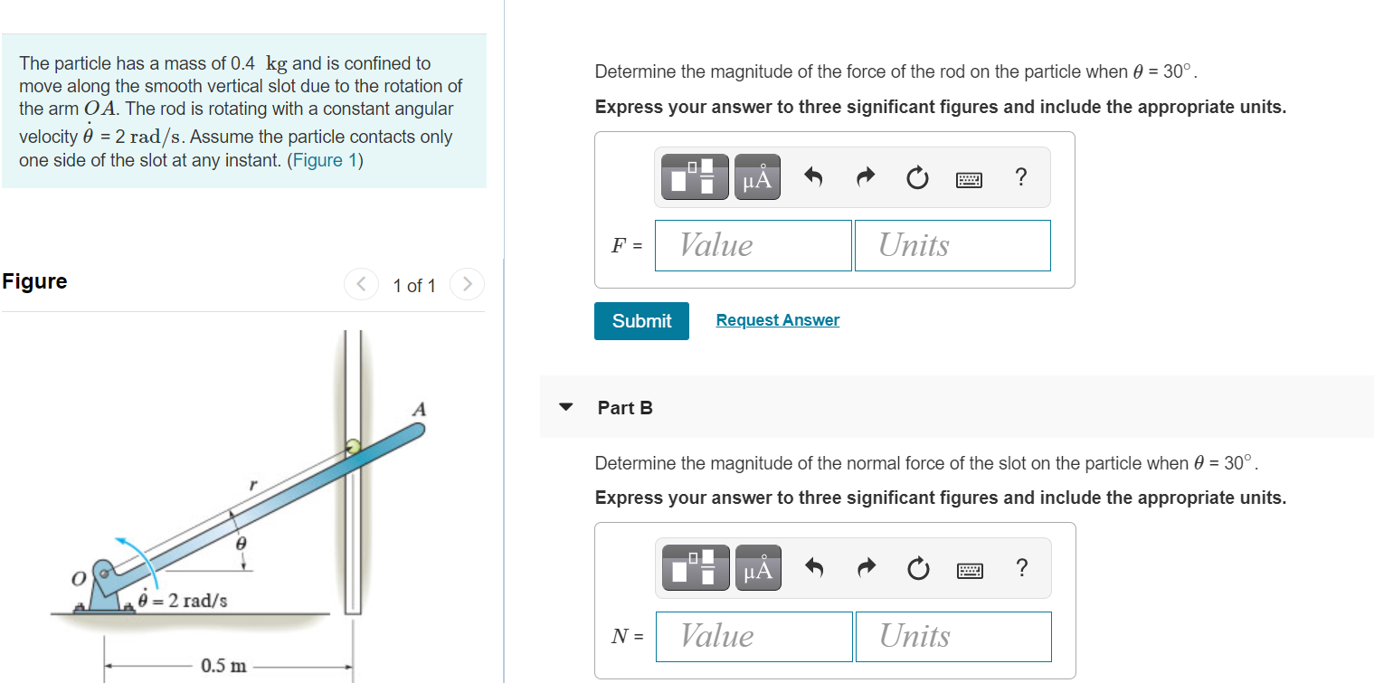 Solved The particle has a mass of 0.4 kg and is confined to | Chegg.com