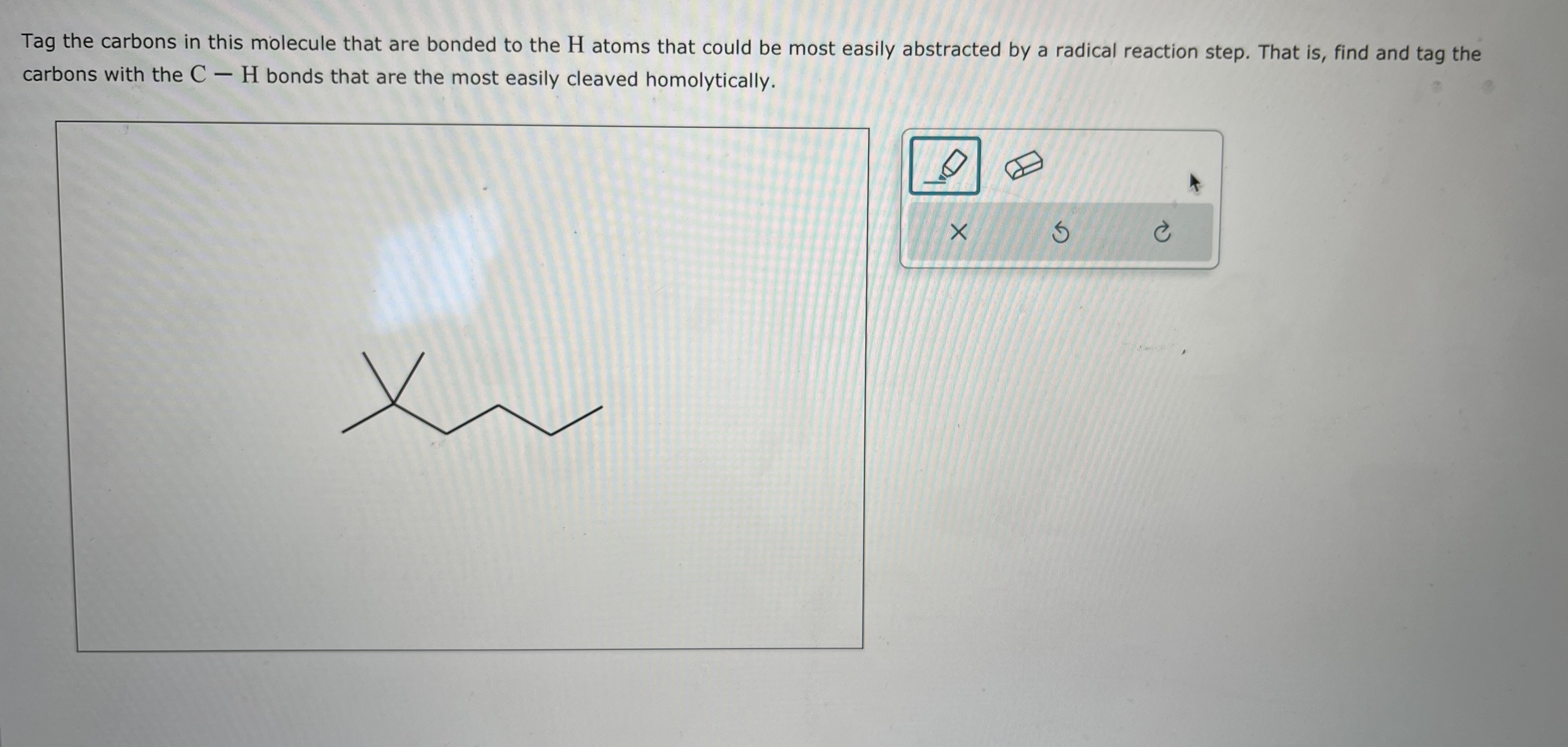 Solved Tag the carbons in this molecule that are bonded to | Chegg.com