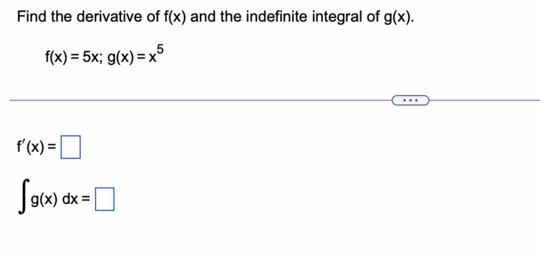 Solved Find the derivative of f(x) ﻿and the indefinite | Chegg.com