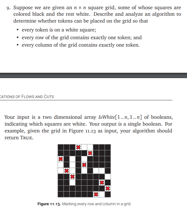 Solved 9. Suppose we are given an nx n square grid, some of | Chegg.com