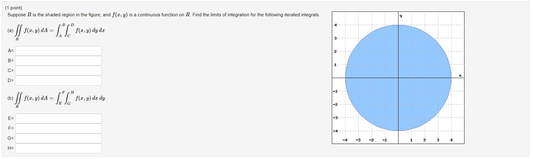 Solved Suppose R is the shaded region in the figure, and | Chegg.com