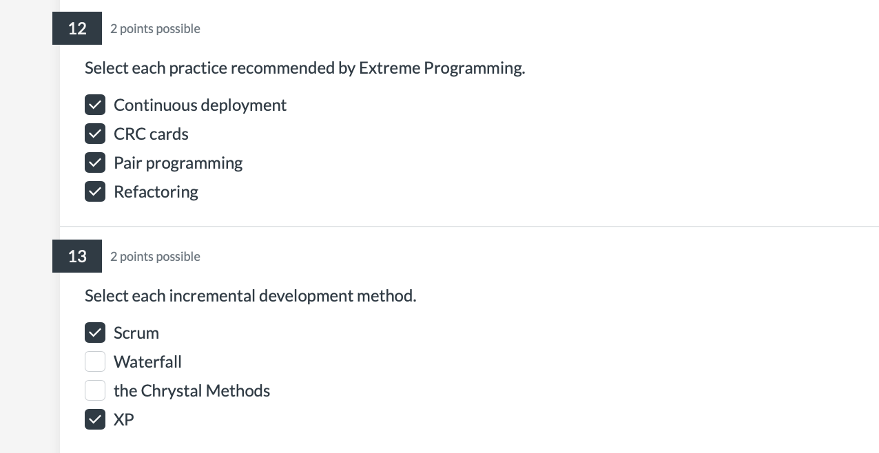 Solved 2 points possible Select each practice recommended by | Chegg.com