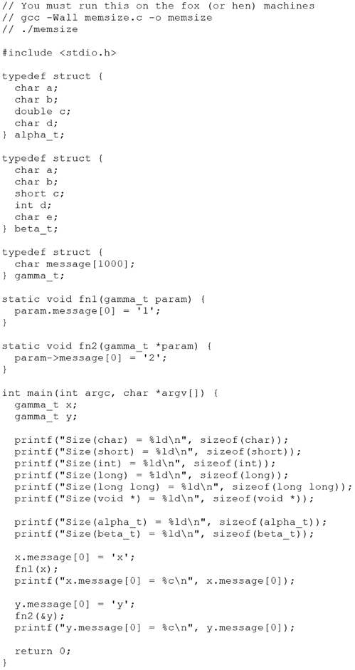 Solved JUST NEED HELP WITH question 2. Explaining the struct | Chegg.com