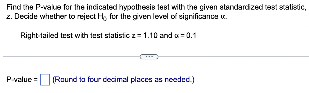 Solved Find the P-value for the indicated hypothesis test | Chegg.com