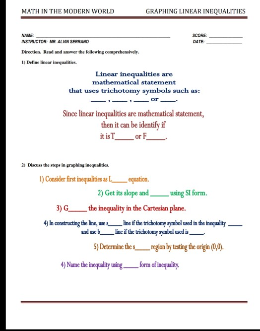 Solved QUANTITATIVE TECHNIQUES IN MATH System of Linear | Chegg.com