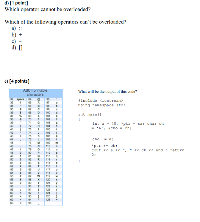 Solved a) [1 point] Given: void change (int &q) q = a + 10; | Chegg.com