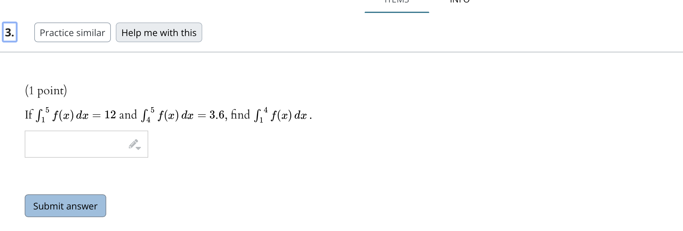 Solved MVU 3. Practice similar Help me with this (1 point) | Chegg.com