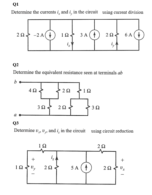 Solved Q1 Determine the currents i, and i, in the circuit | Chegg.com