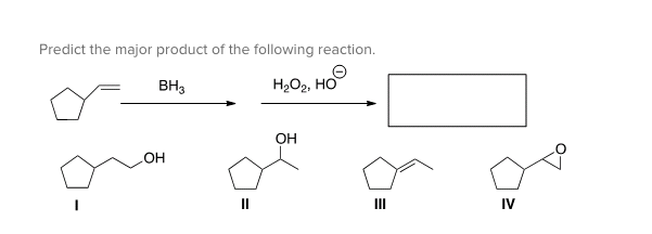 Solved Predict the major product of the following reaction. | Chegg.com