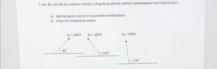 Solved If A1, A2, and A3 are coplanar vectors, using the | Chegg.com