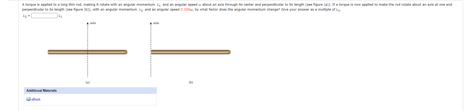 Solved A torque is applied to a long thin rod, making it | Chegg.com