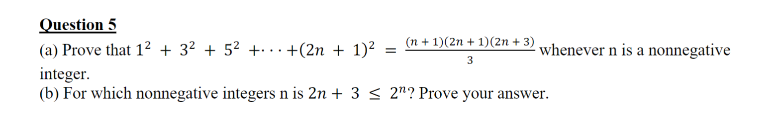 Solved (a) Prove that 1! + 3! + 5! +· · · +(2n + 1)! = | Chegg.com
