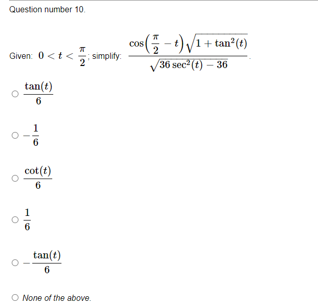 Solved Question number 10. Given: 0 | Chegg.com
