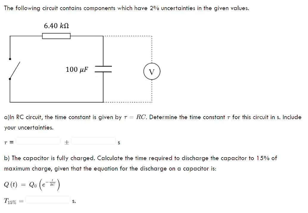 Solved The following circuit contains components which have | Chegg.com