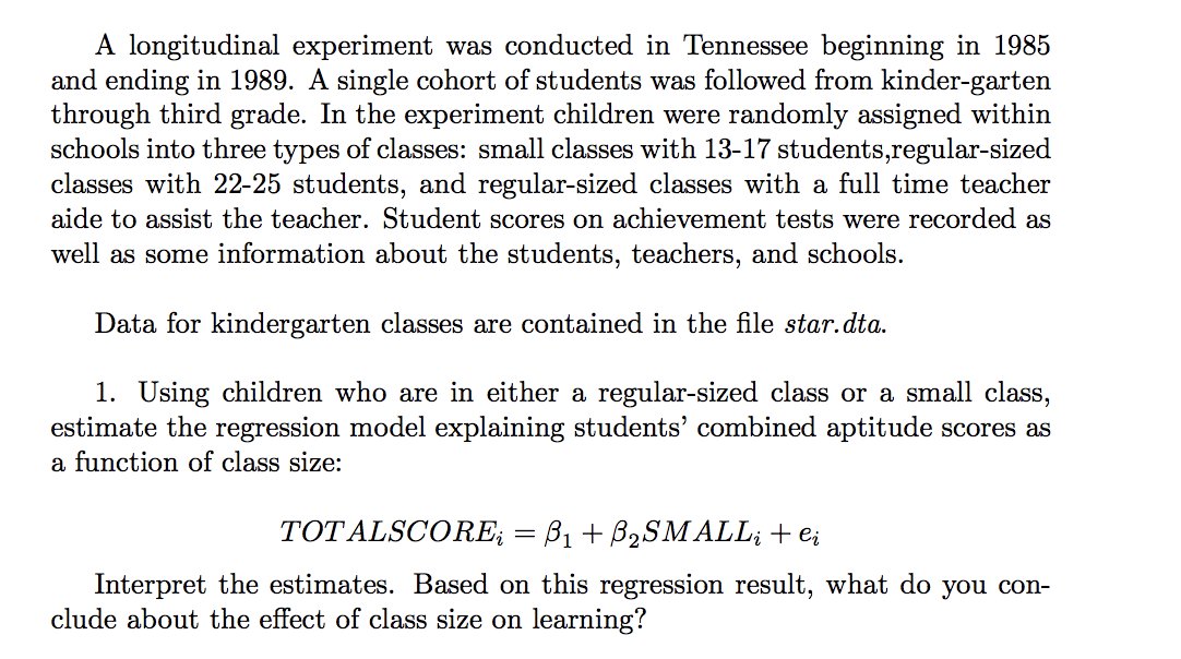 Solved regress totalscore small Source | SS | Chegg.com