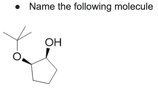 Solved Name the following molecule OH | Chegg.com