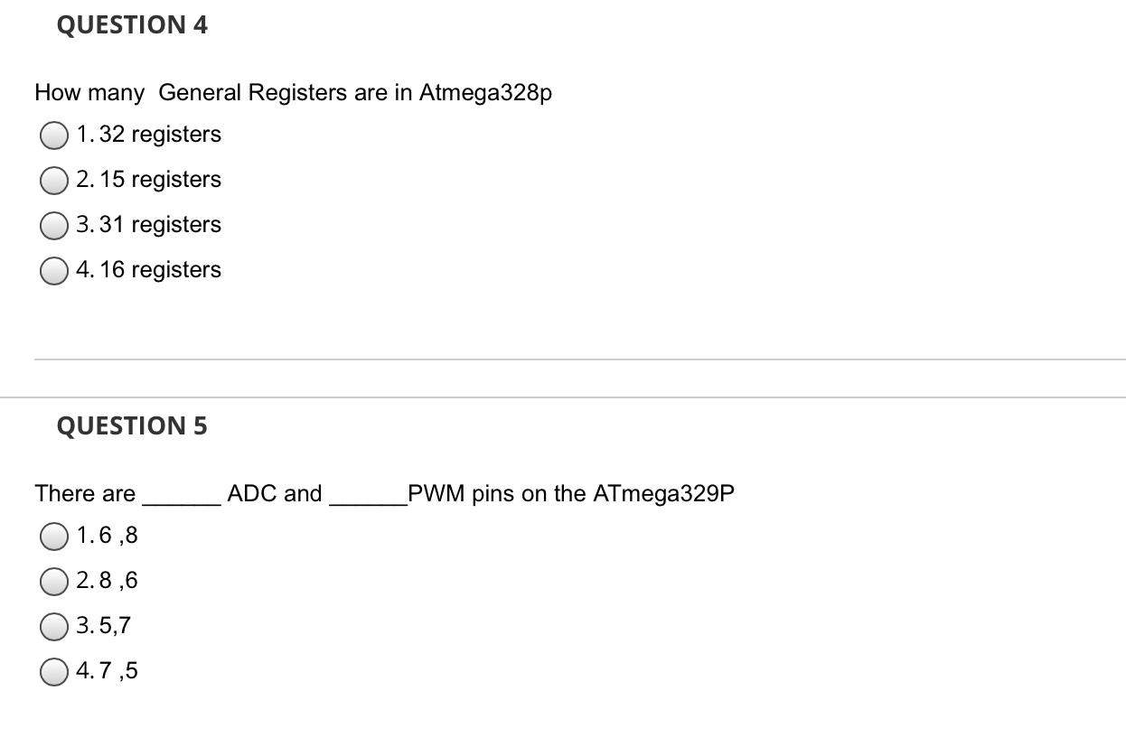 Solved Atmega328P is supporting a 1.8-bits instruction 2. | Chegg.com