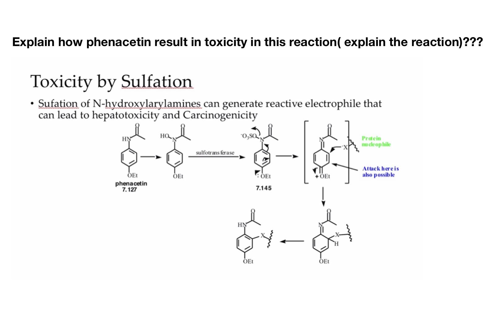 Solved Explain how phenacetin result in toxicity in this | Chegg.com
