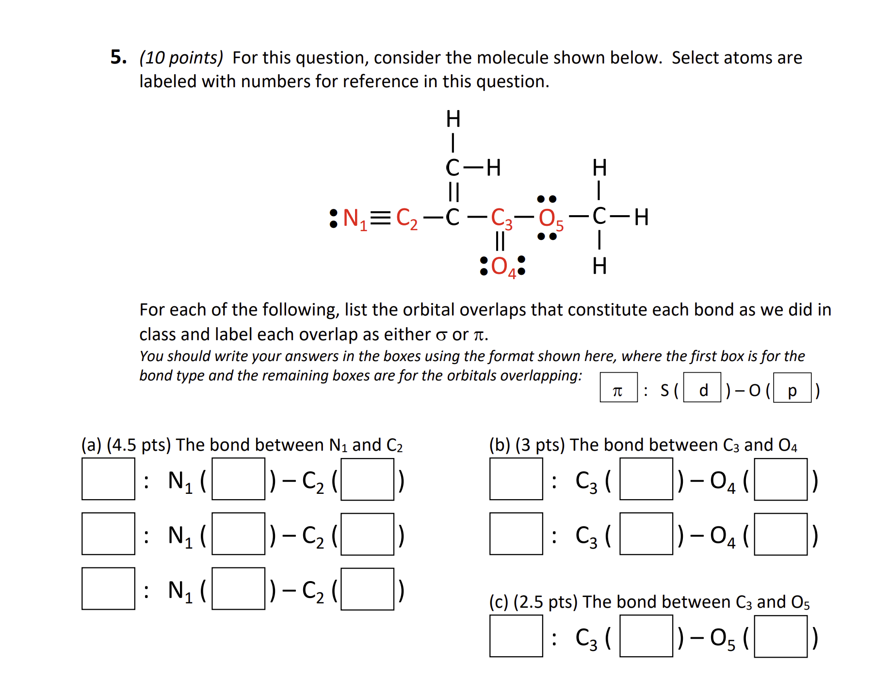Solved 5. (10 points) For this question, consider the | Chegg.com