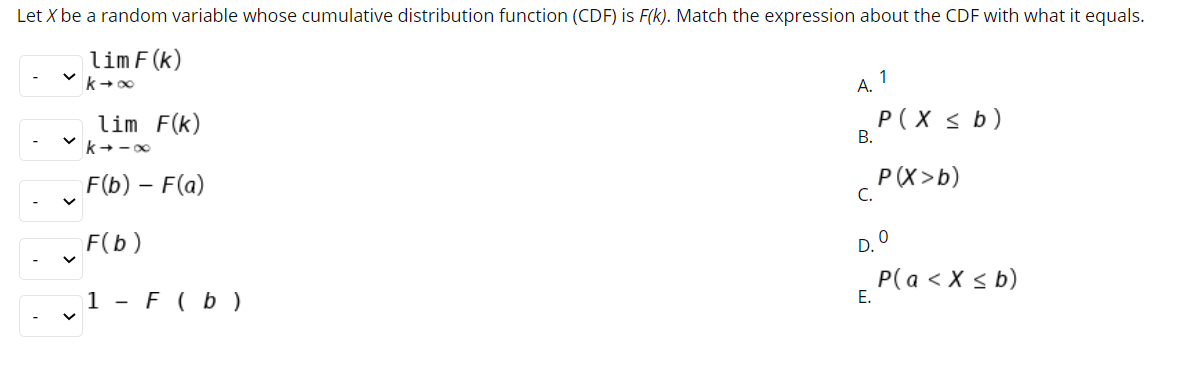 Solved A. Let X be a random variable whose cumulative | Chegg.com