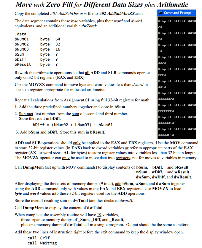 the previous code INCLUDE Irvine32.inc .code main | Chegg.com