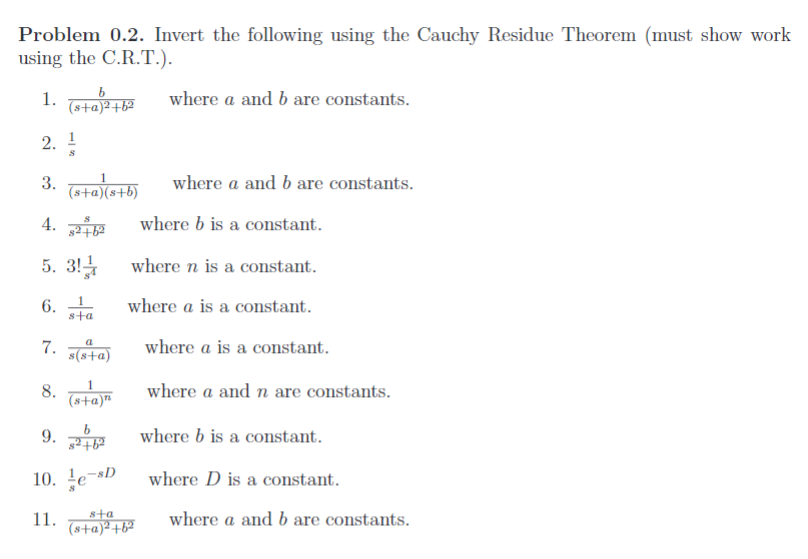 Solved Problem 0.2. Invert the following using the Cauchy | Chegg.com