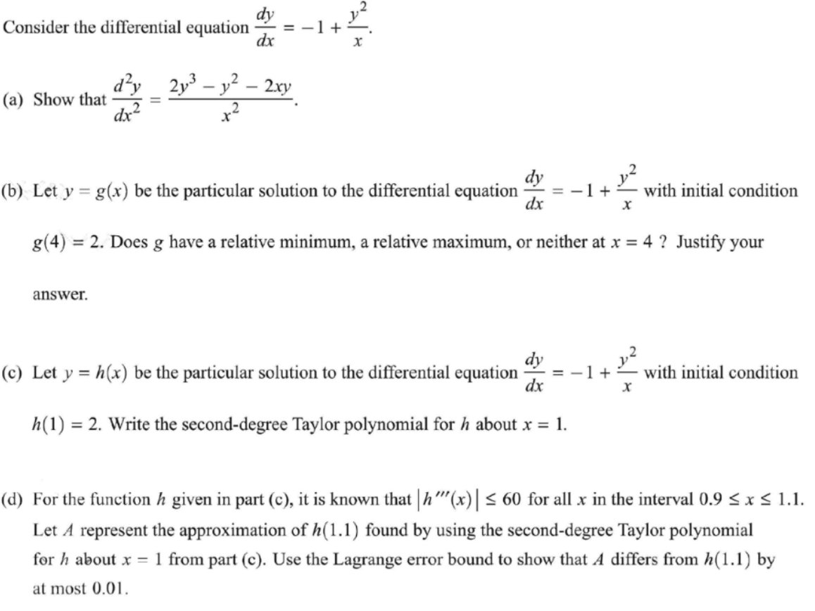Solved can you solve all four parts with an explination | Chegg.com