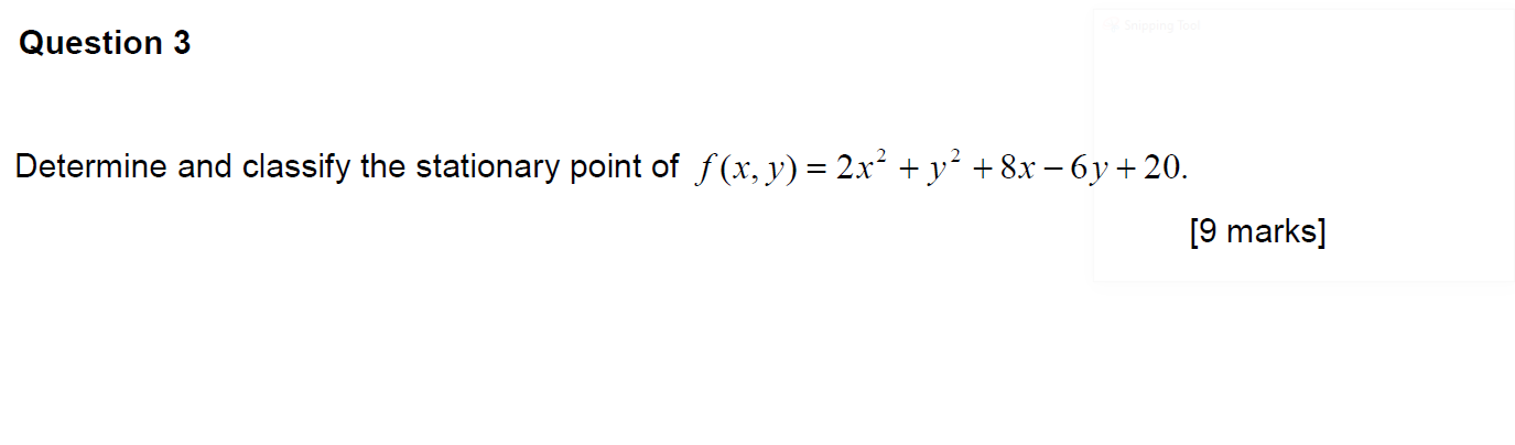 Solved Snipping Tool Question 3 Determine and classify the | Chegg.com
