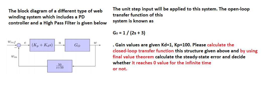 Solved The block diagram of a different type of web winding | Chegg.com