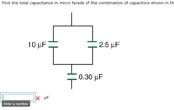 Solved Find the total capacitance in micro farads of the | Chegg.com