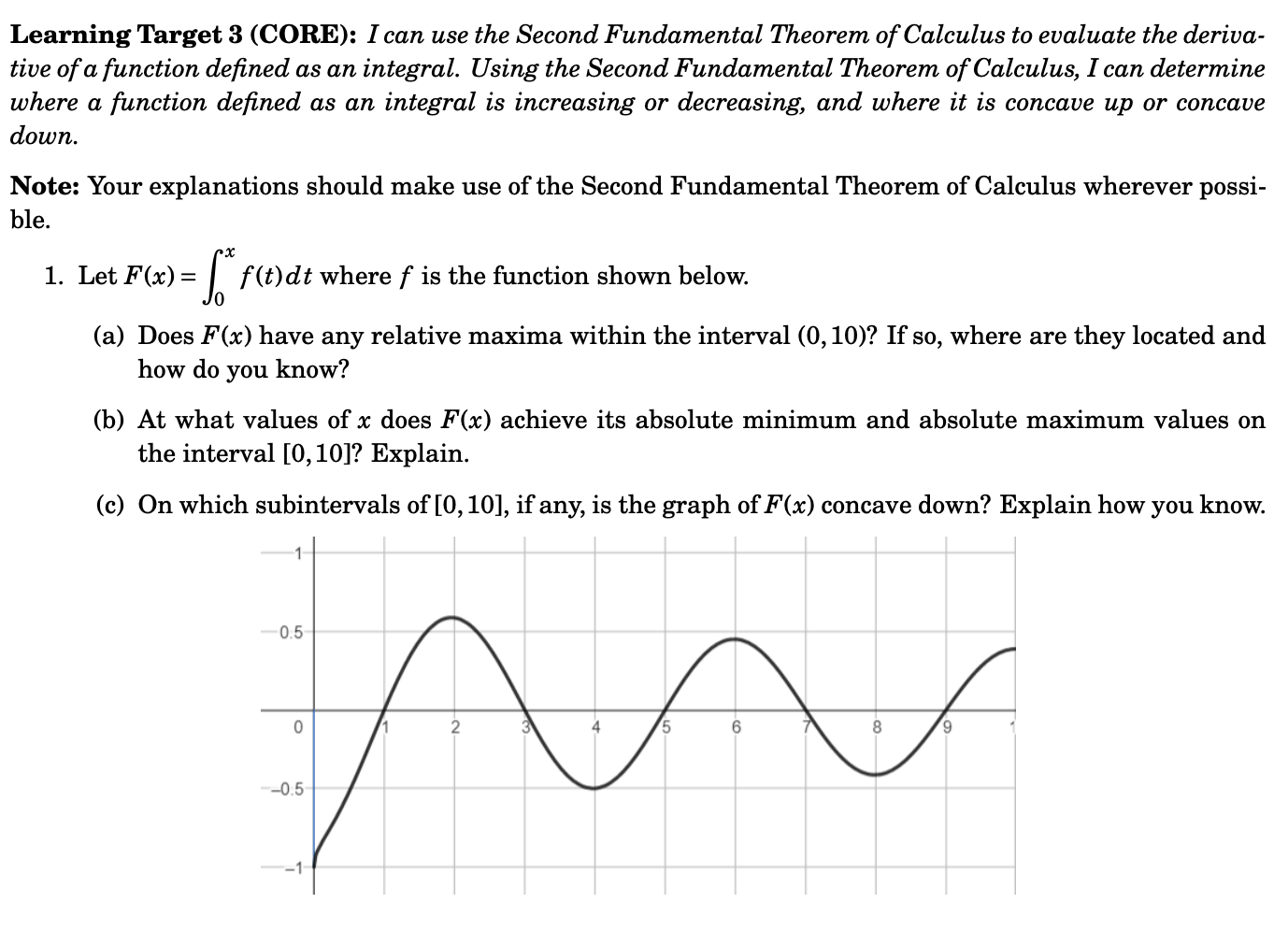 Solved Learning Target 3 (CORE): I can use the Second | Chegg.com
