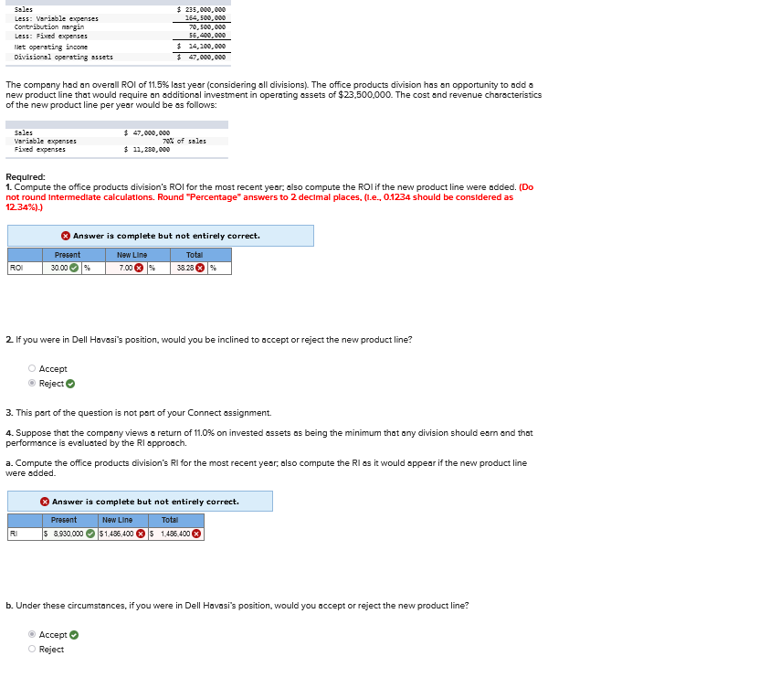 [Solved]: Please correct incorrect values. The compony had
