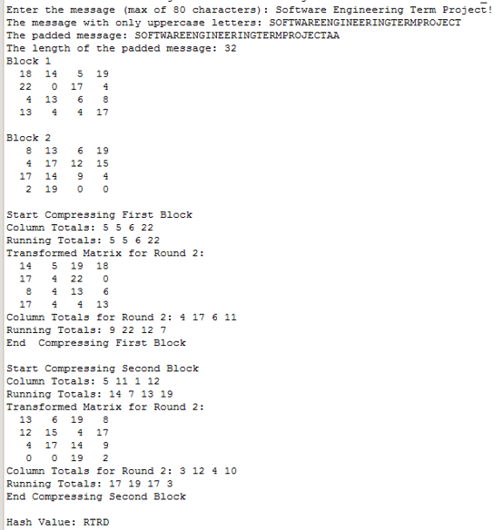 Solved Enter the message (max of 80 characters) Software | Chegg.com