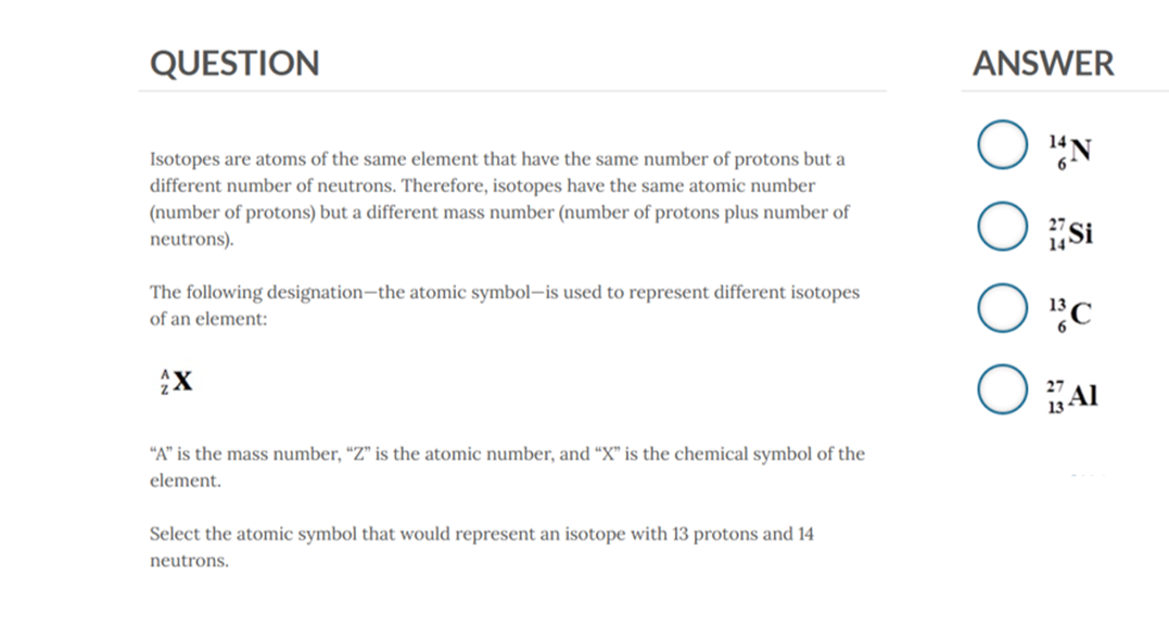 Solved Isotopes are atoms of the same element that have the | Chegg.com