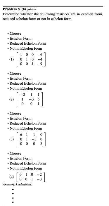 Solved Problem 8. (10 points) Determine whether the | Chegg.com Solved Problem 8. (10 points) Determine whether the | Chegg.com