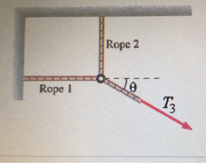 Solved The three ropes in the figure are tied to a small, | Chegg.com