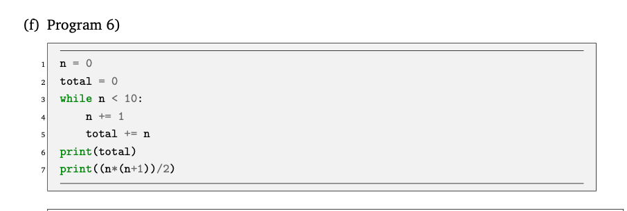 Solved Given the following programs, write out the expected | Chegg.com