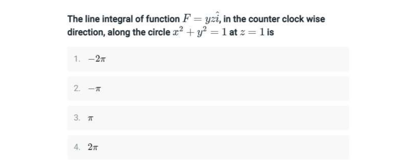Solved The line integral of function Fyzi, in the counter | Chegg.com
