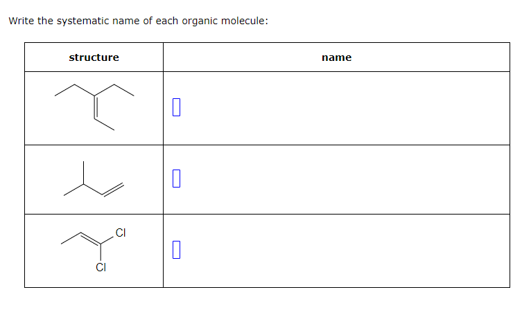 Solved Write the systematic name of each organic | Chegg.com