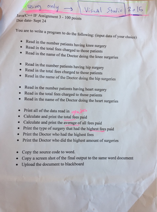 Solved uS Java/C++ IF Assignment 3-100 points Due date- Sept | Chegg.com