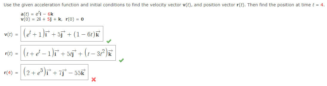 Solved Use the given acceleration function and initial | Chegg.com