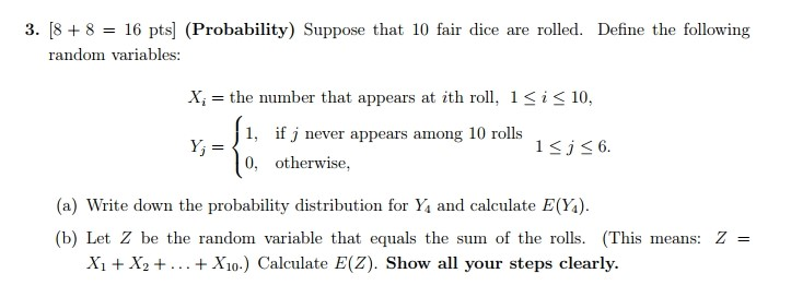 Solved Discrete Mathematics Probability Suppose that 10 fair | Chegg.com