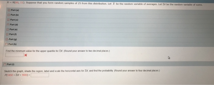 Solved 60, 11). Suppose that you form random samples of 25 | Chegg.com
