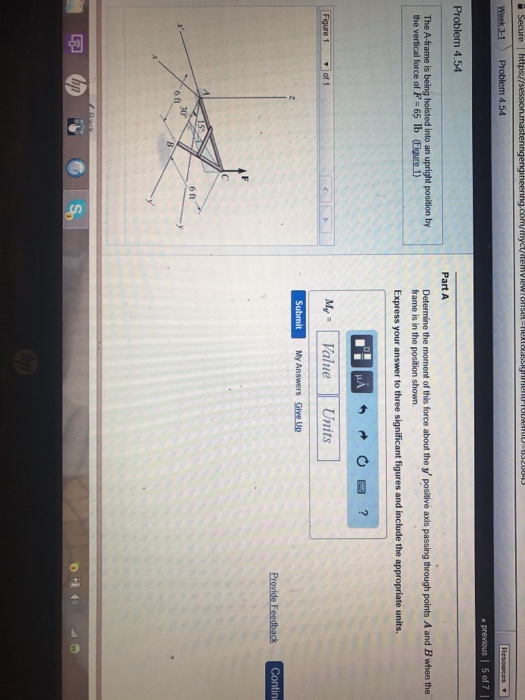 Solved The A-frame is being hoisted into an upright position | Chegg.com